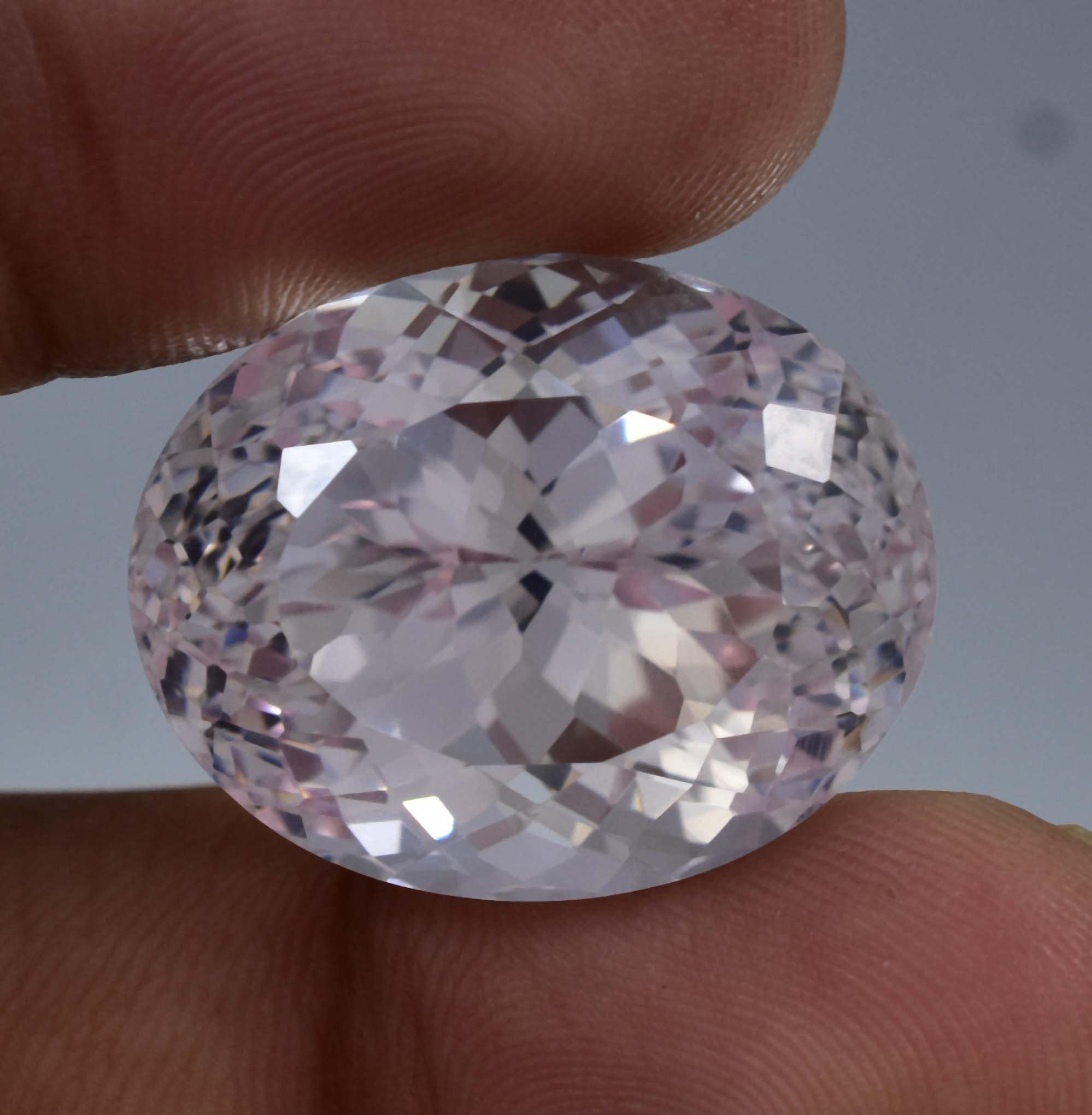 HUGE 25 X 20 MM Flawless 80.45 Ct Natural Pink Moissanite Diamond Loose ...