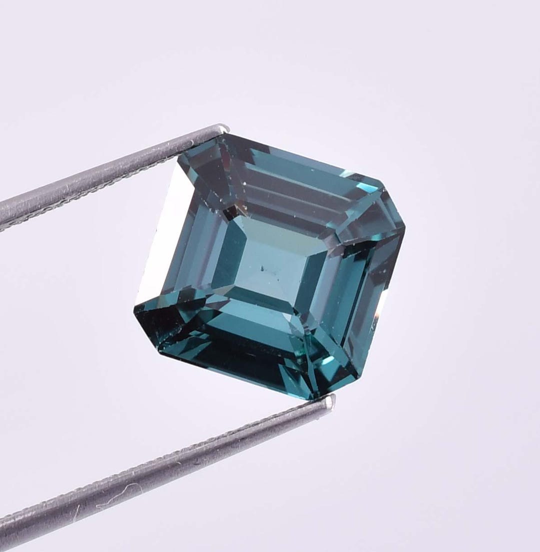 Flawless Natural Indicolite Bi-color Blue Green Tourmaline Asscher Cut ...