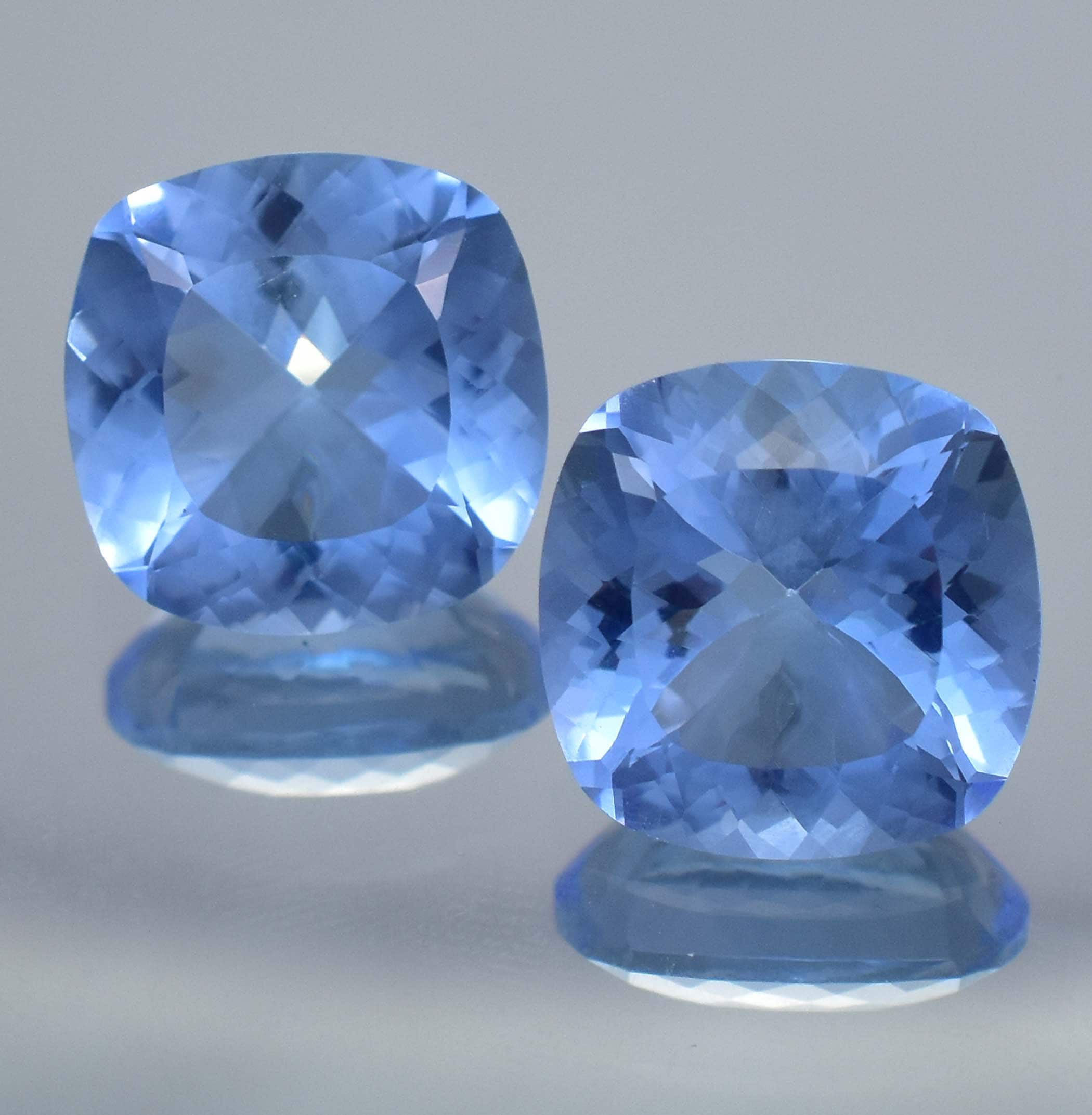 12 X 12 MM HUGE Flawless Natural Blue Namibia Jeremejevite Cushion Cut ...