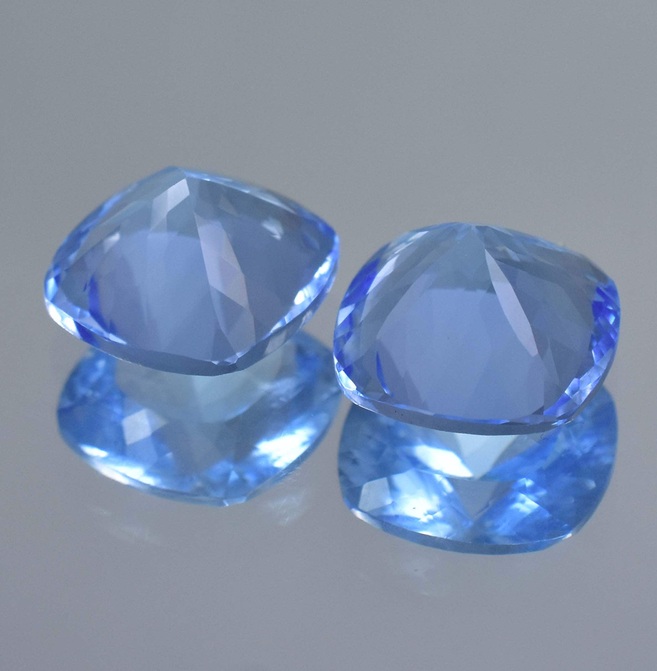 12 X 12 MM HUGE Flawless Natural Blue Namibia Jeremejevite Cushion Cut ...