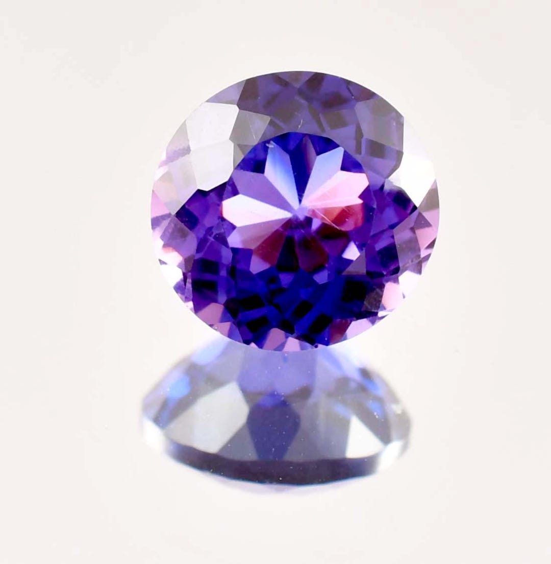 12 X 12 MM Bi-color Purple Blue Java Plum Sapphire Loose Gemstone GIT ...