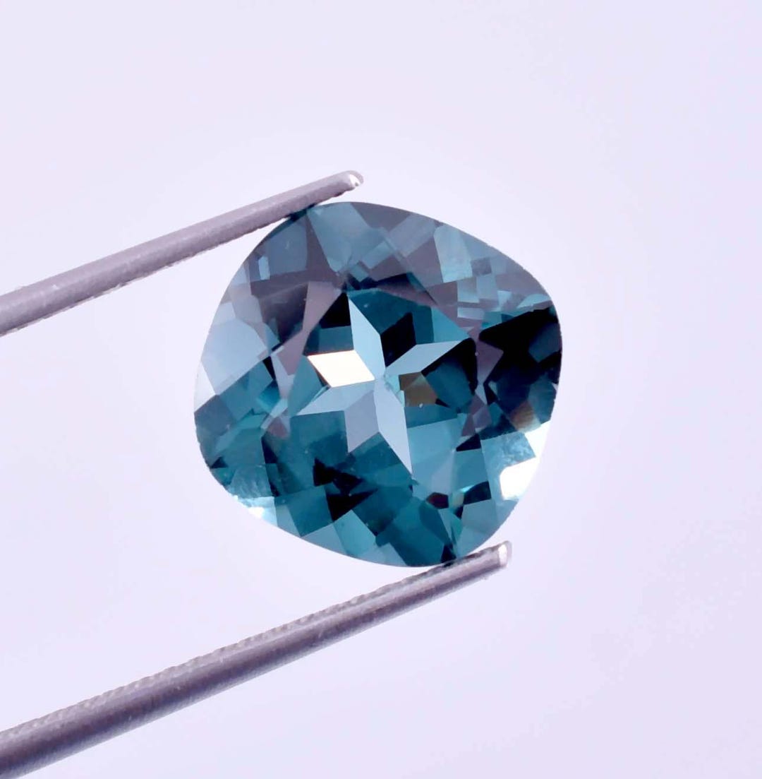 Flawless Natural Indicolite Bi-color Blue Green Tourmaline Cushion Cut ...