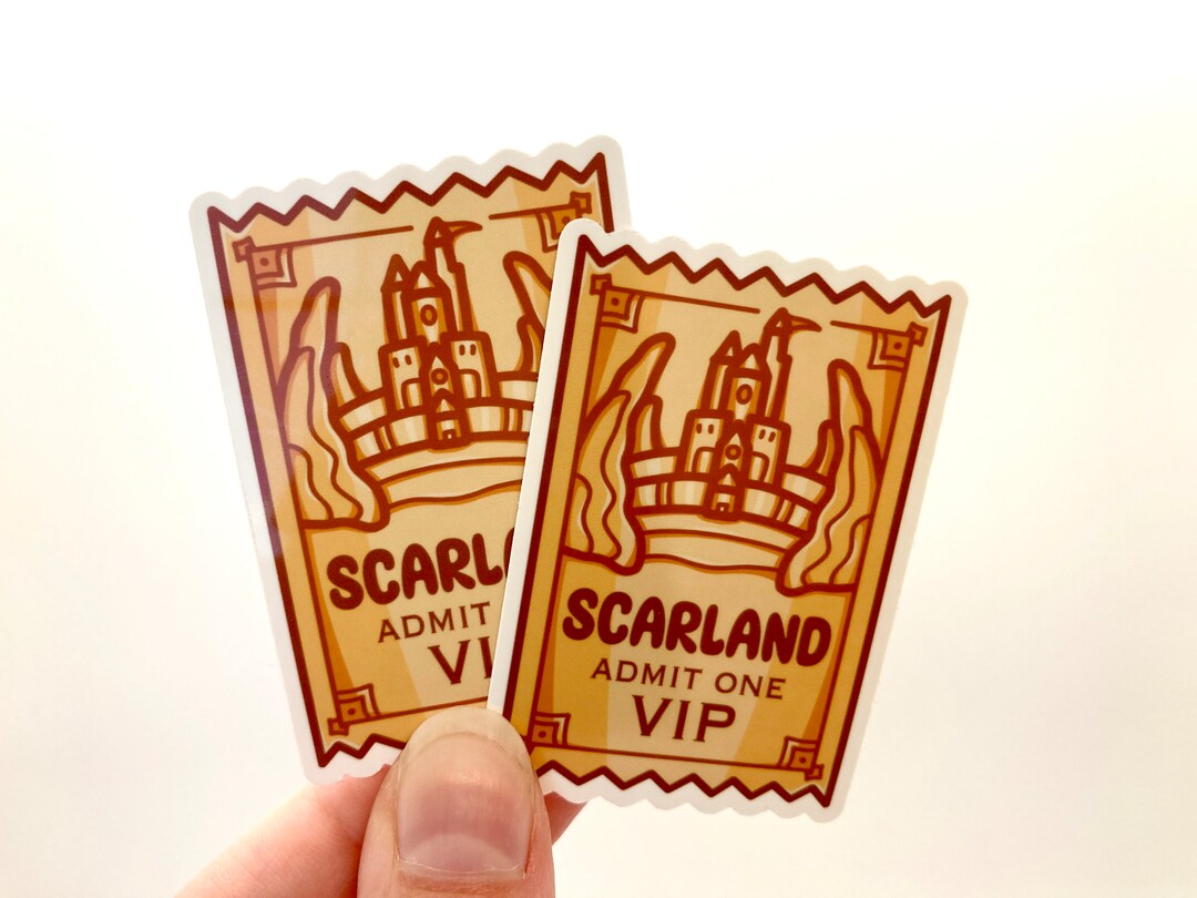 Scarland VIP Ticket Glossy Vinyl Stickers (hermitcraft Season 9) - Etsy