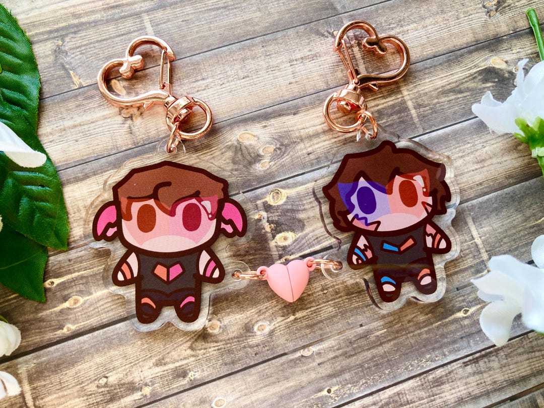 Cuteguy & Hotguy Magnet Acrylic Keychains and Stickers | Hermitcraft - Etsy