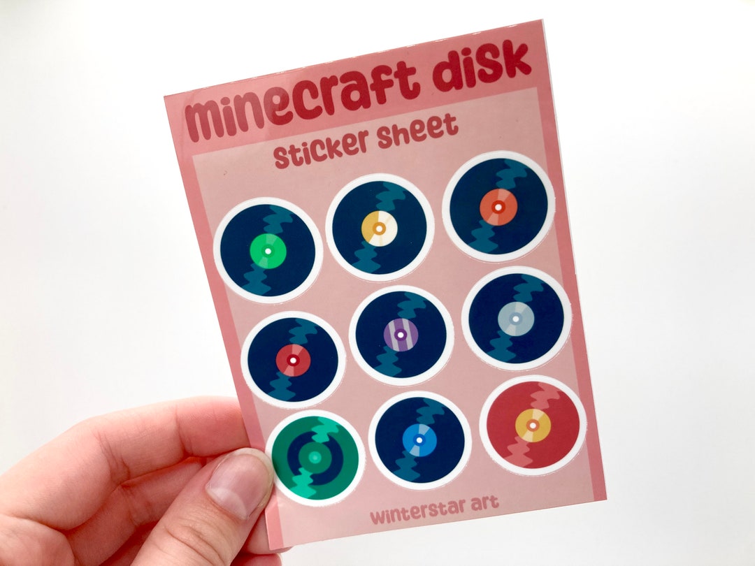 MCYT / Minecraft Disks Records Sticker Sheet - Etsy