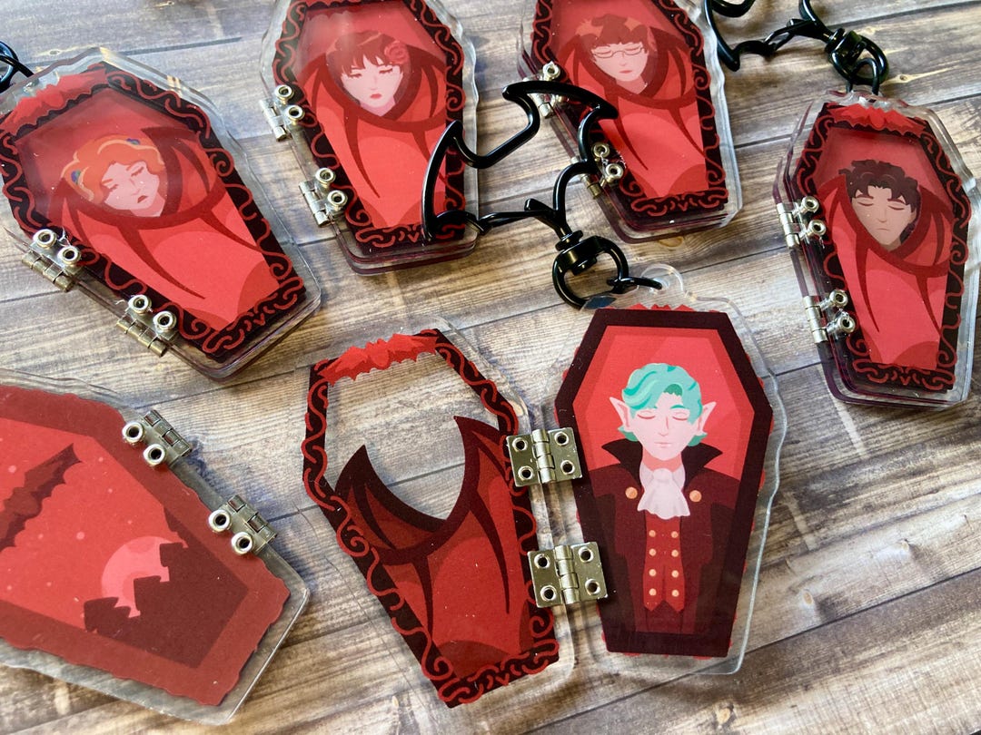 Vampires Coffin Double-sided Hinged Acrylic Keychains | VSMP - Etsy