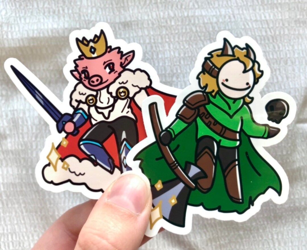 Rivals Duo Glossy Vinyl Stickers Dream SMP / DSMP Technoblade & Dream ...