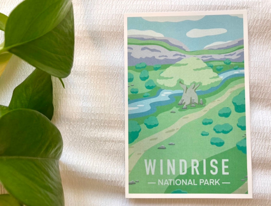 Windrise National Park Genshin Impact Mini Art Print Anime, Venti ...