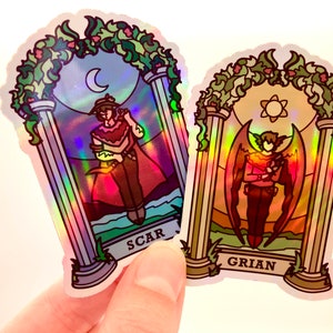 Life Series Characters Holographic Vinyl Stickers | Grian, Scar, Tango ...