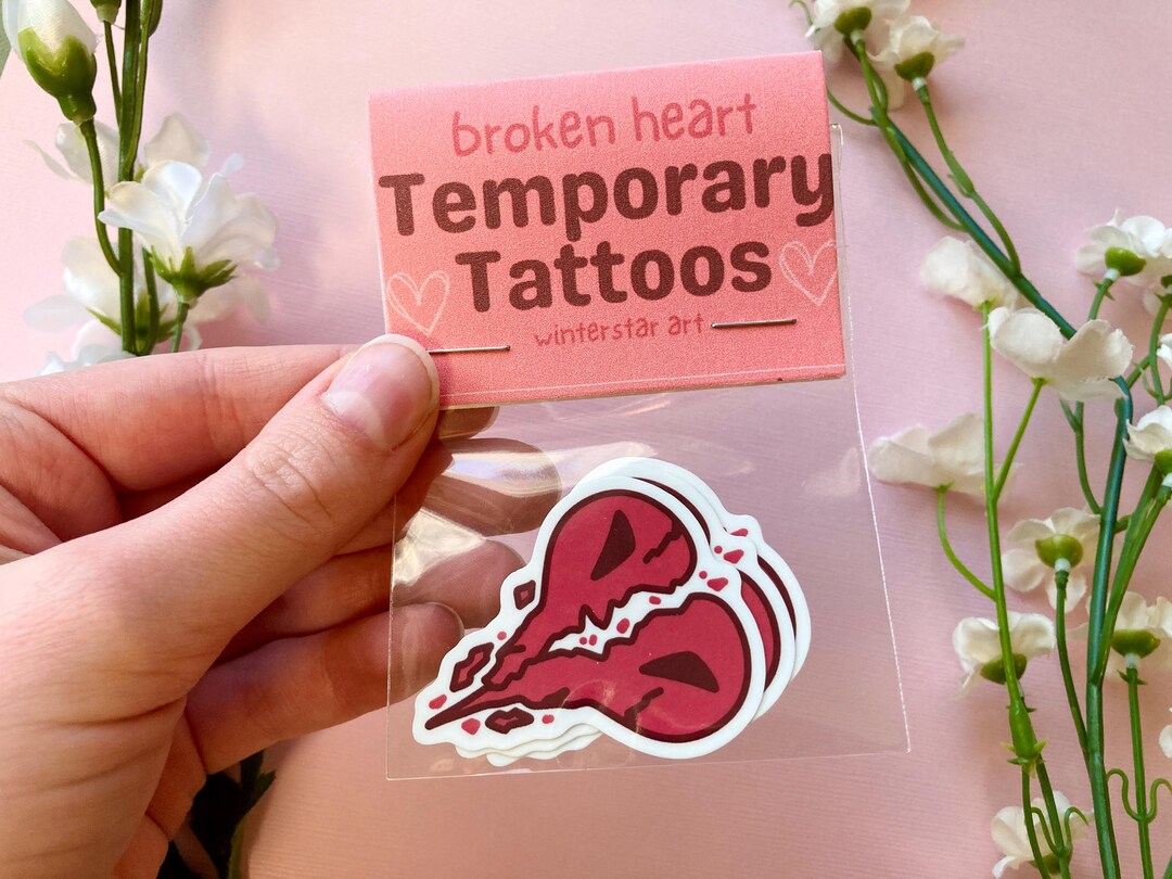 Hardcore Heart Temporary Tattoos (3 Pack) - Etsy