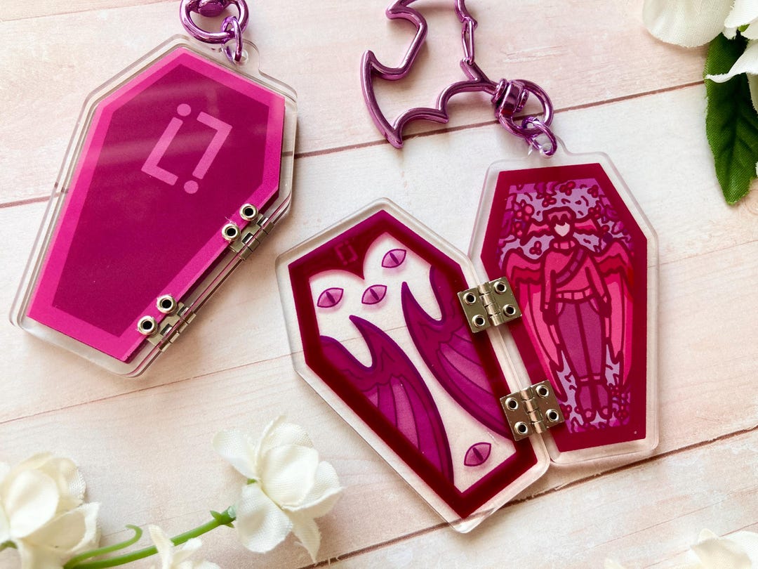 Watcher Grian Coffin Double-sided Hinged Acrylic Keychains | Evo SMP ...