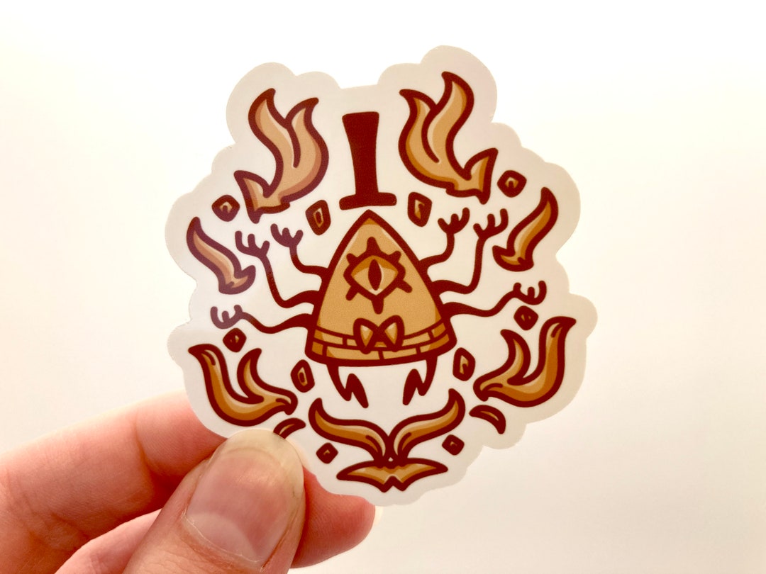 Bill Cipher Golden Statue Sticker Gravity Falls Glossy Vinyl Stickers ...