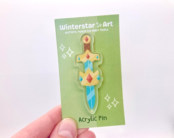 Technoblade Sword & Crown Acrylic Pins Dream SMP - Etsy