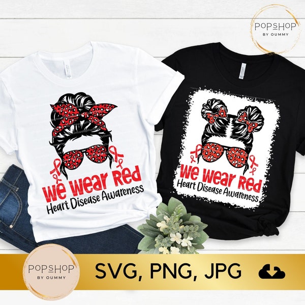 Go Red Messy Bun - Etsy