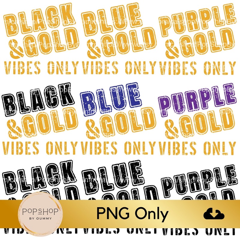 Black and Gold Vibes Only Svg - Etsy