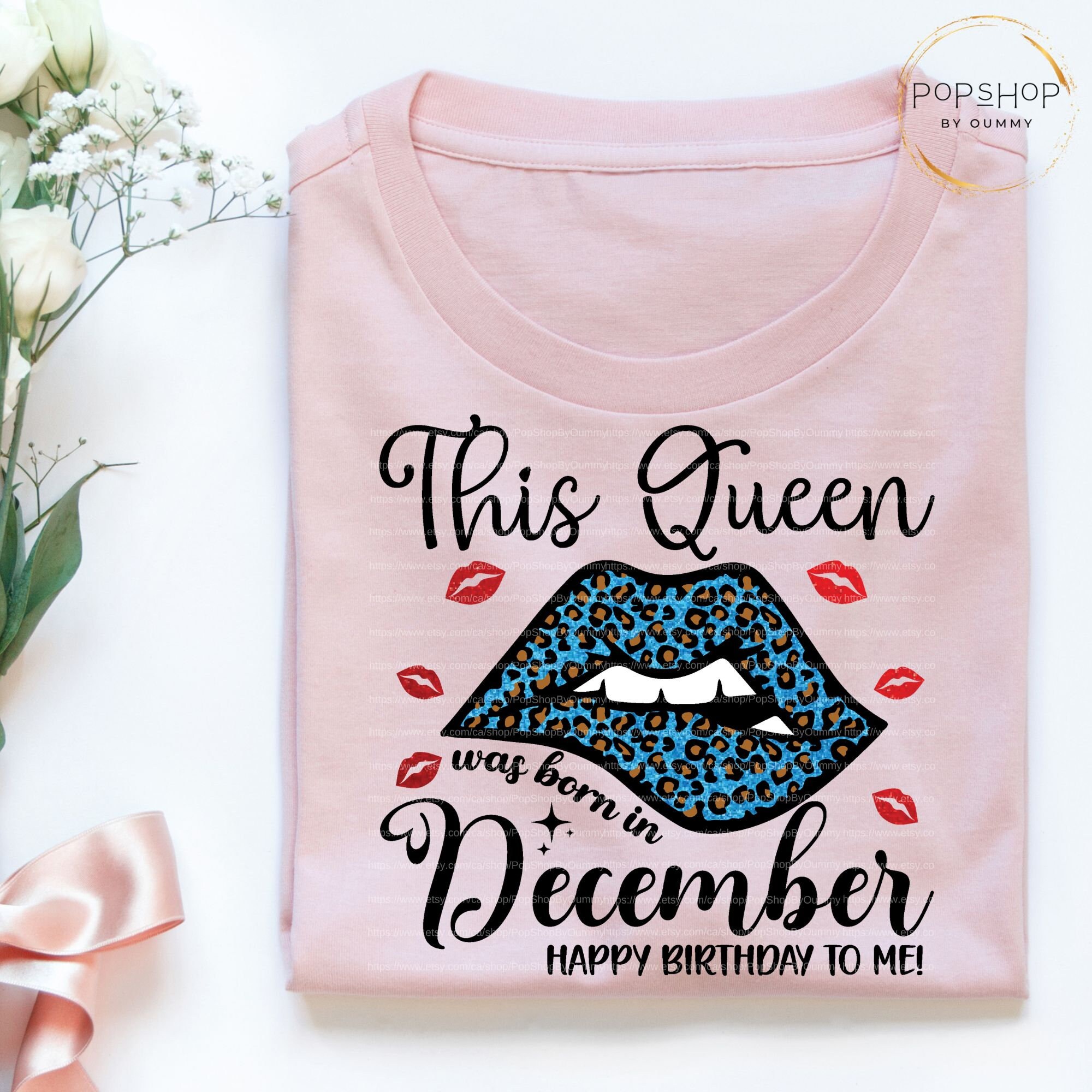 December Birthday Queen Leopard Lips SVG PNG JPG (digital Download) - Etsy