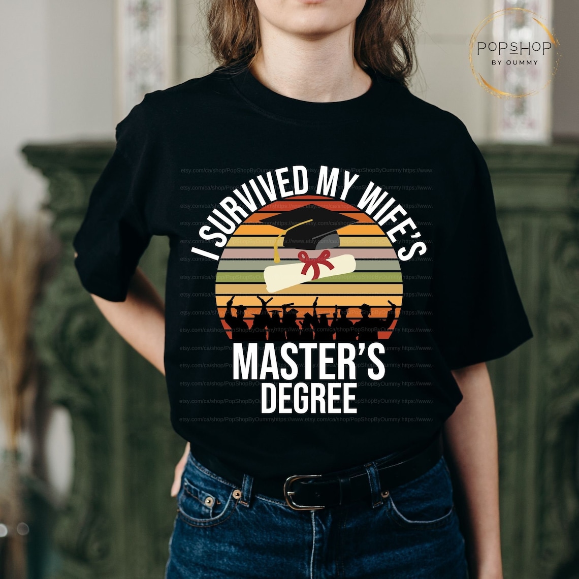 I Survived My Wife's Masters Degree SVG Retro Class of - Etsy