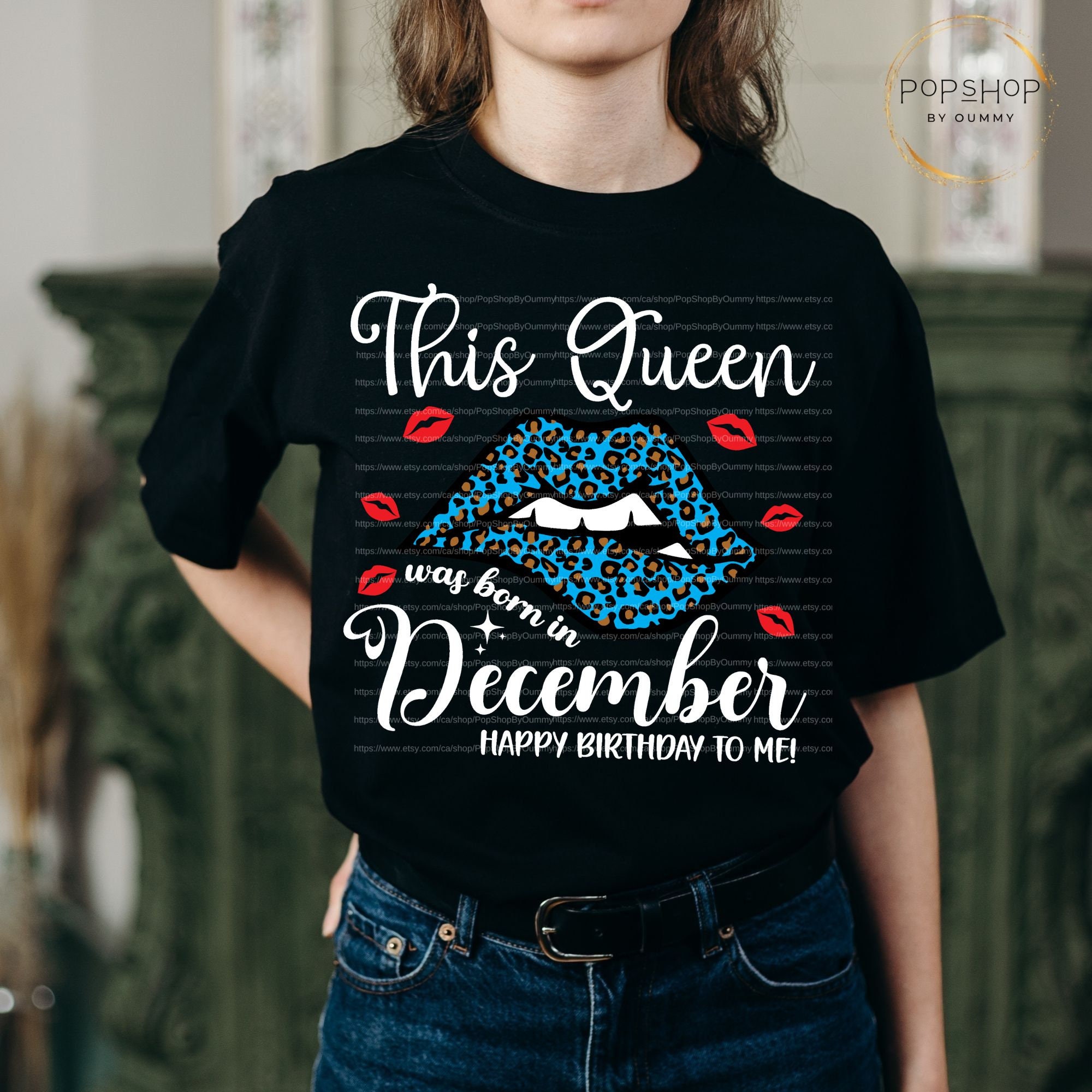 December Birthday Queen Leopard Lips SVG PNG JPG (digital Download) - Etsy