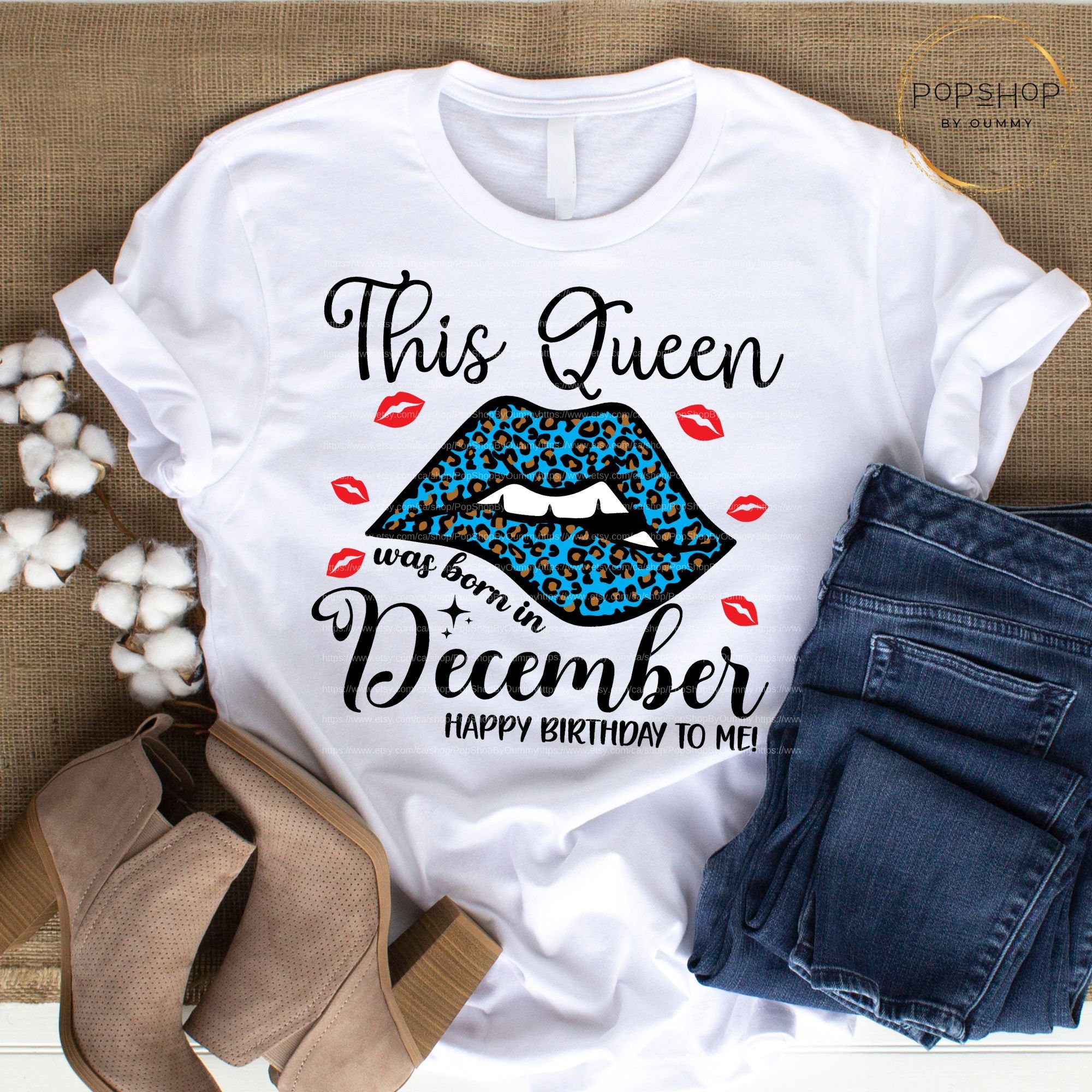 December Birthday Queen Leopard Lips SVG PNG JPG (digital Download) - Etsy