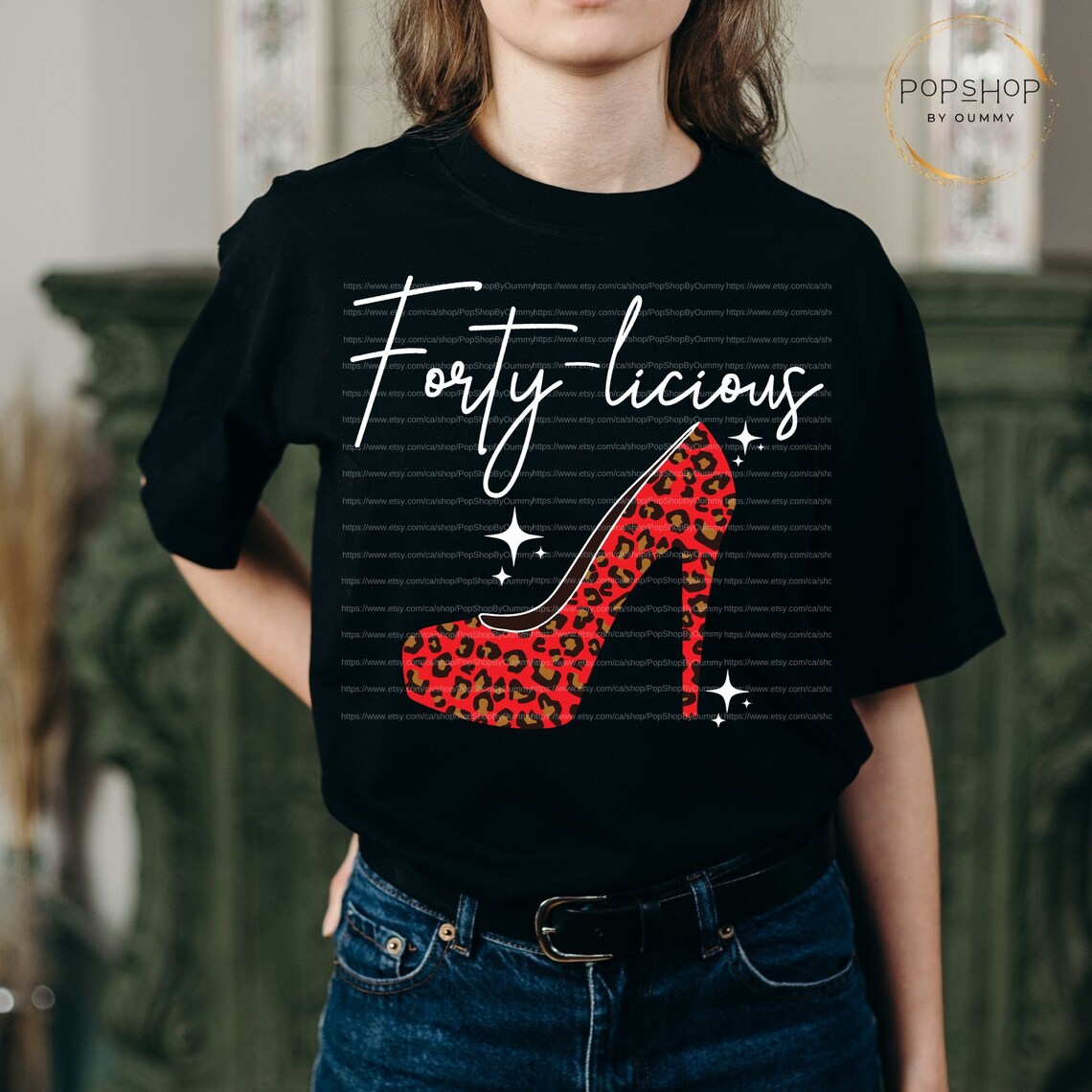 Forty-licious SVG 40th Birthday Shirt Svg Leopard Print - Etsy