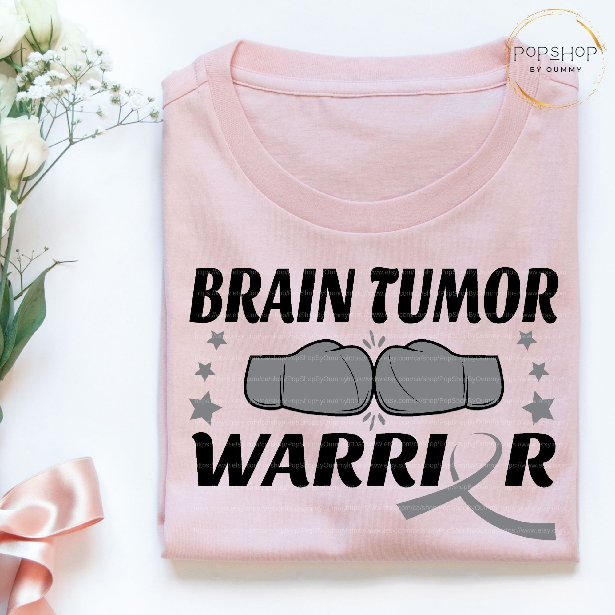 Brain Tumor Warrior SVG Brain Cancer Awareness Svg Grey - Etsy