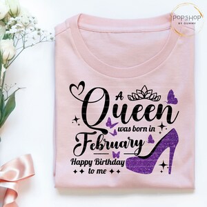 A Queen Was Born in February SVG, Happy Birthday to Me Svg, Birthday ...