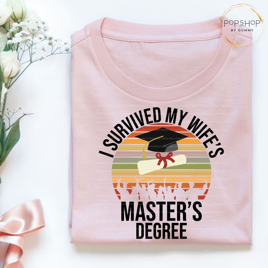I Survived My Wife's Masters Degree SVG Retro Class of - Etsy