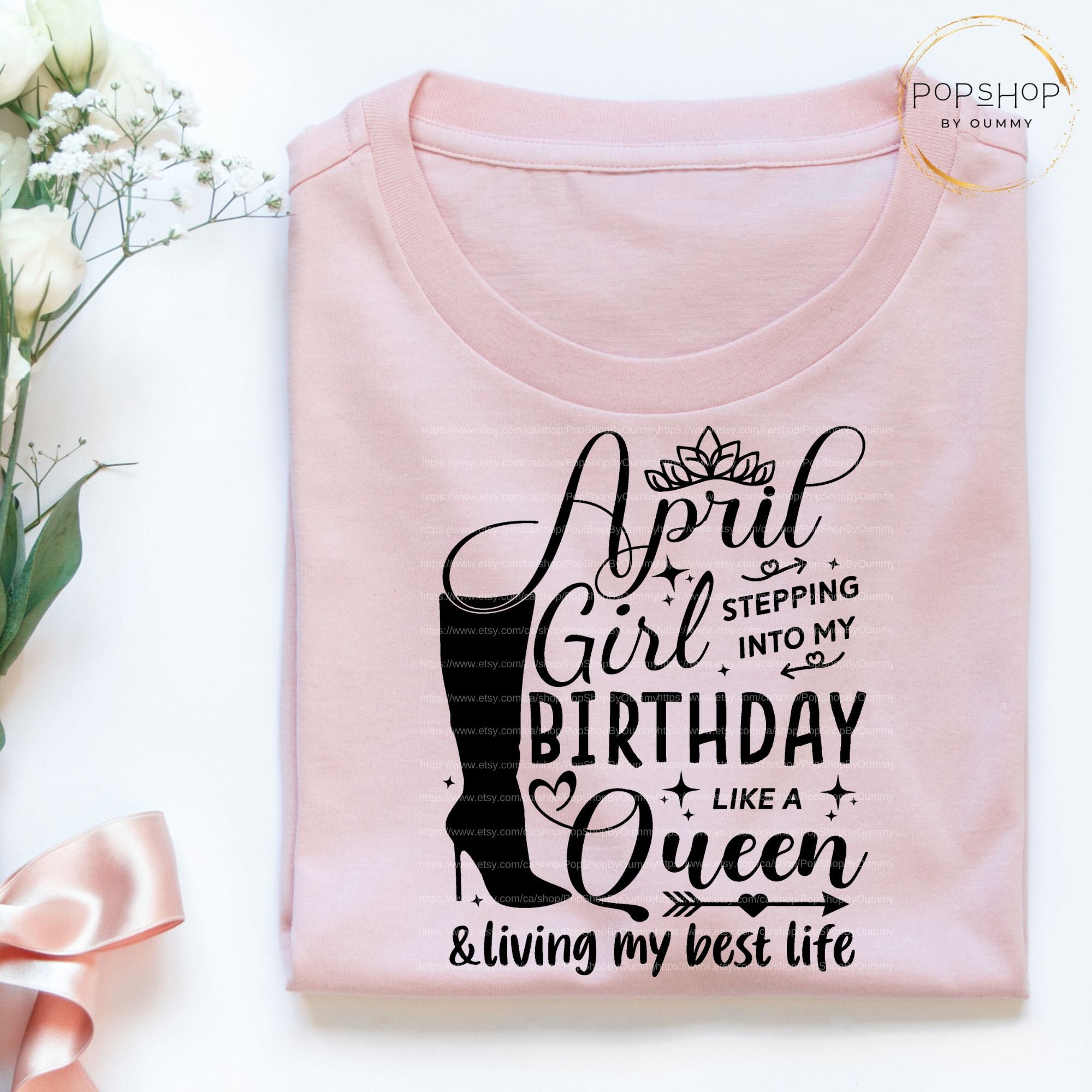 April Girl SVG Stepping Into My Birthday Like a Queen Svg - Etsy