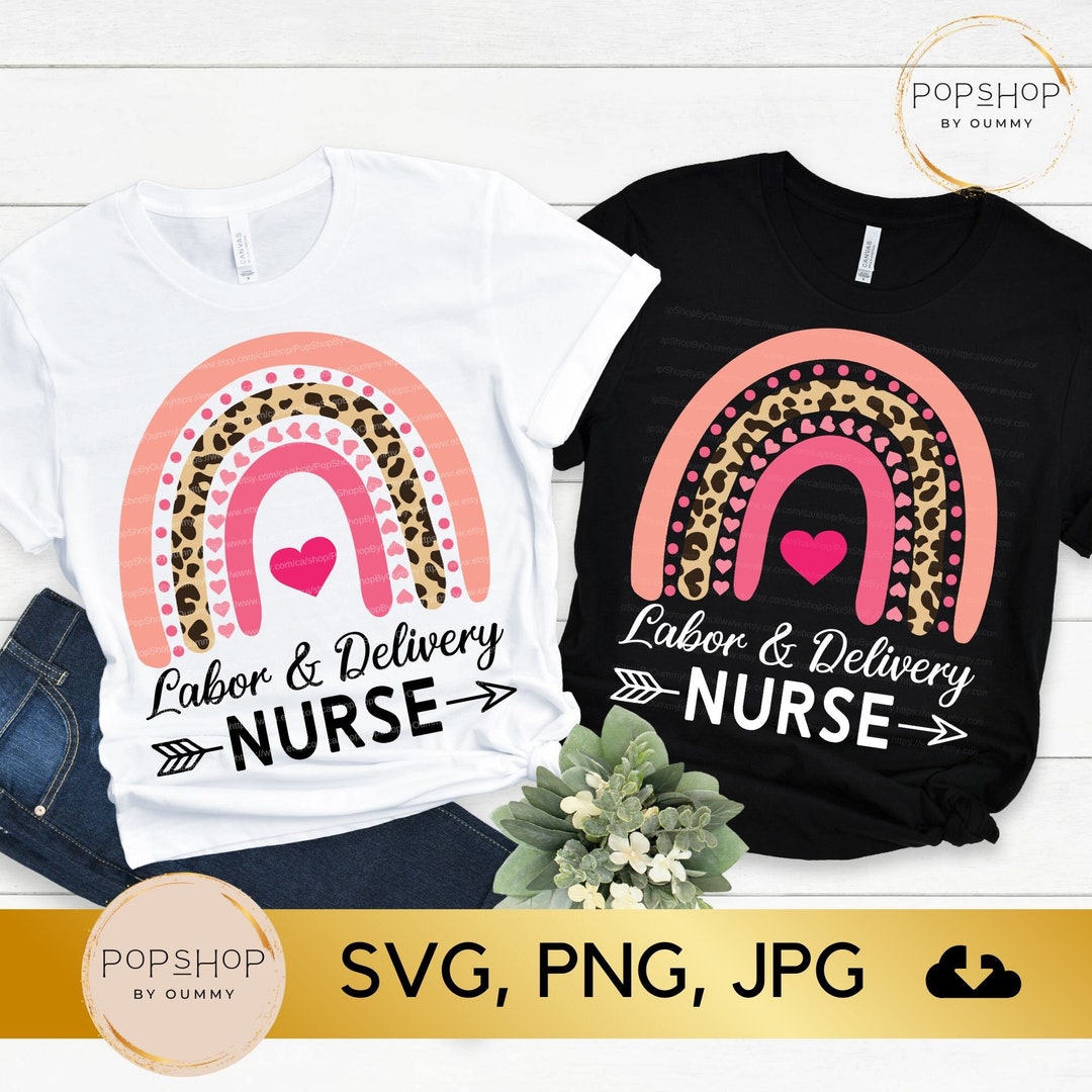 Labor and Delivery Nurse SVG: Pregnancy Support Design (digital ...