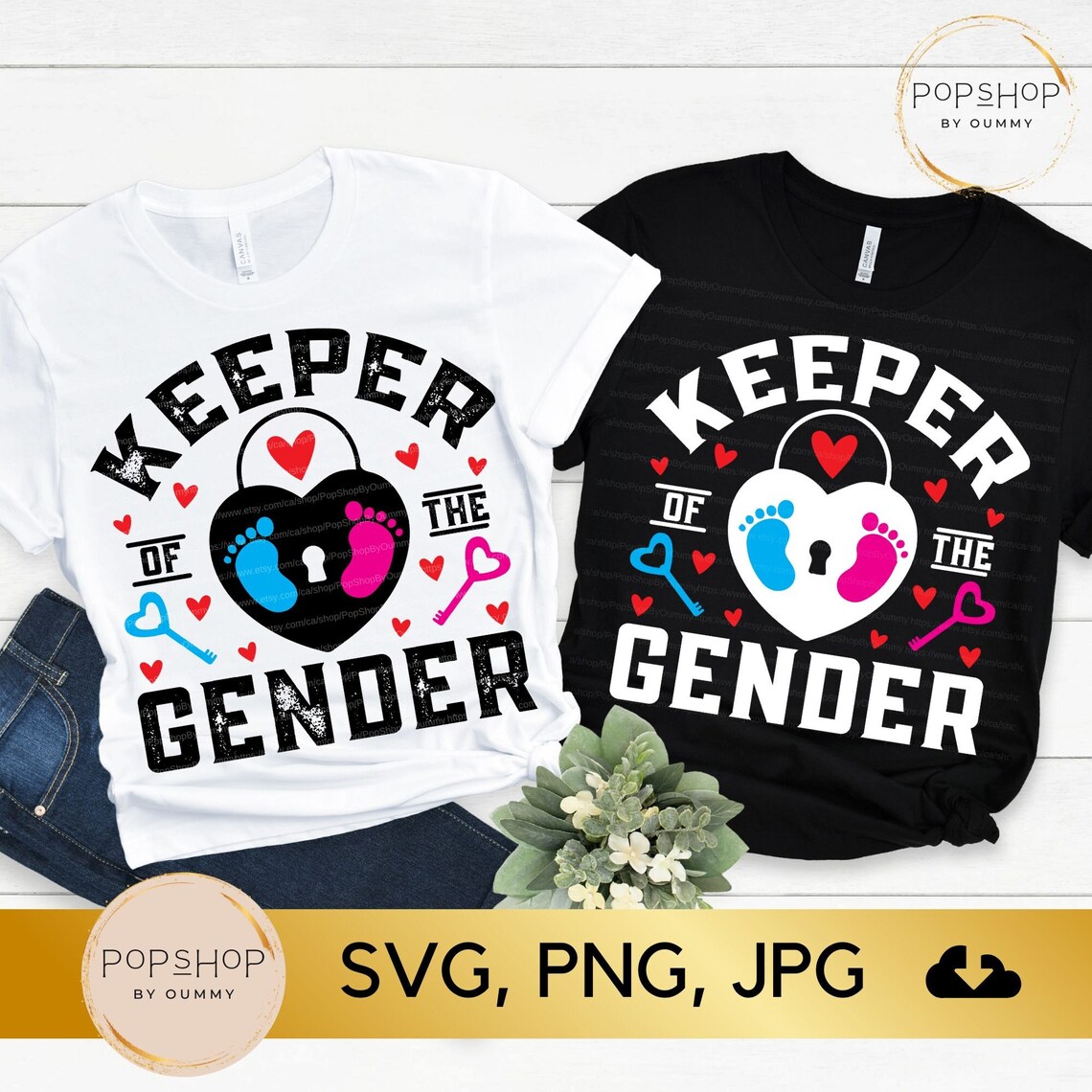 Keeper of the Gender SVG Gender Reveal Svg Baby Shower Svg - Etsy