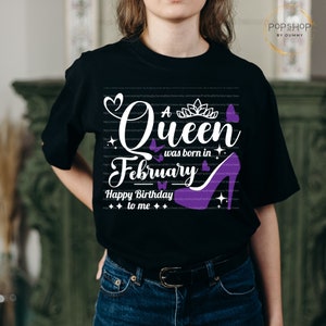 A Queen Was Born in February SVG, Happy Birthday to Me Svg, Birthday ...
