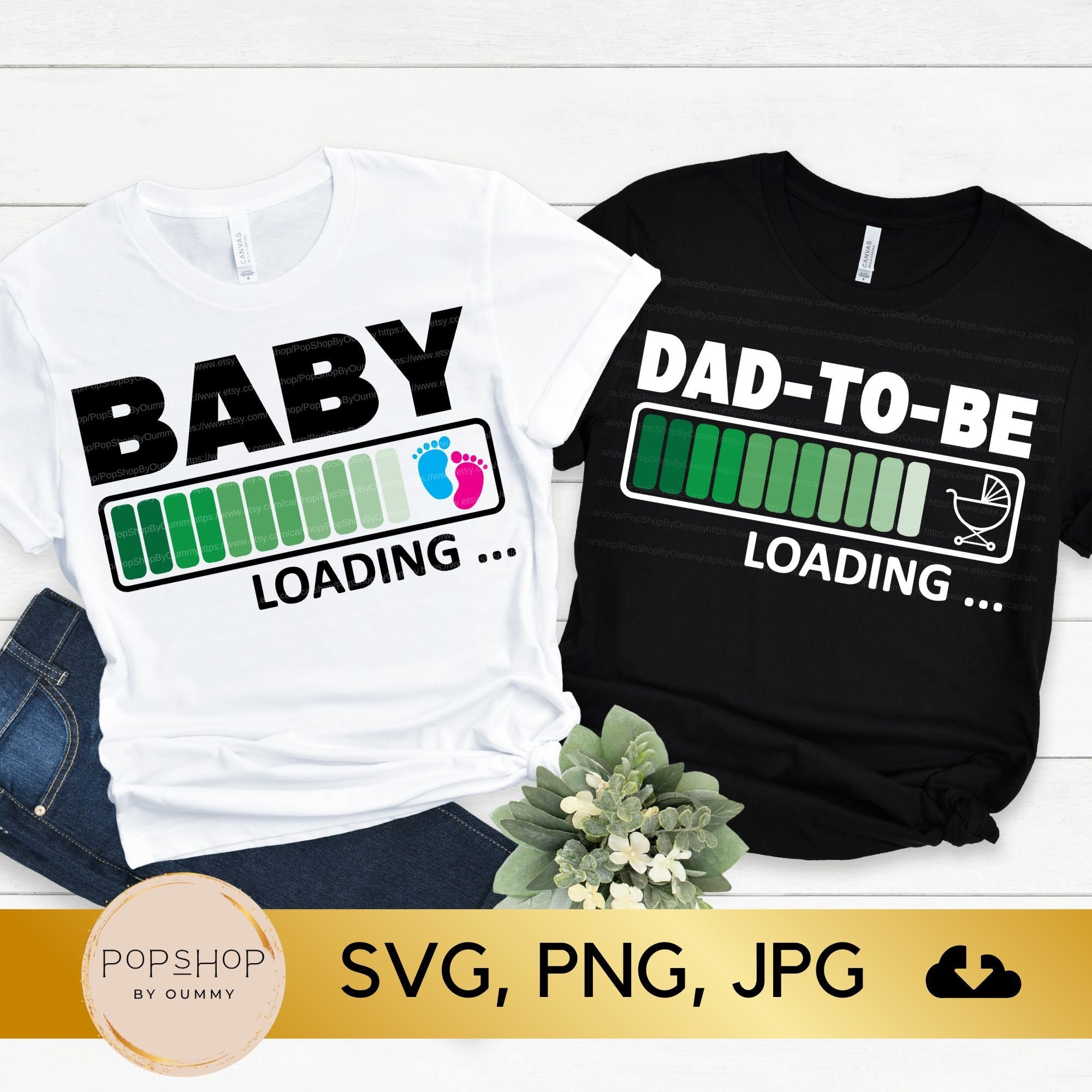 Dad-to-be Loading SVG Baby Loading SVG First Time Dad Dad - Etsy