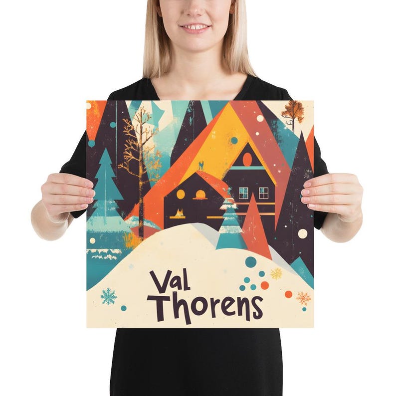 Val Thorens: Retro Ski Paradise - Photo Paper Poster - Etsy
