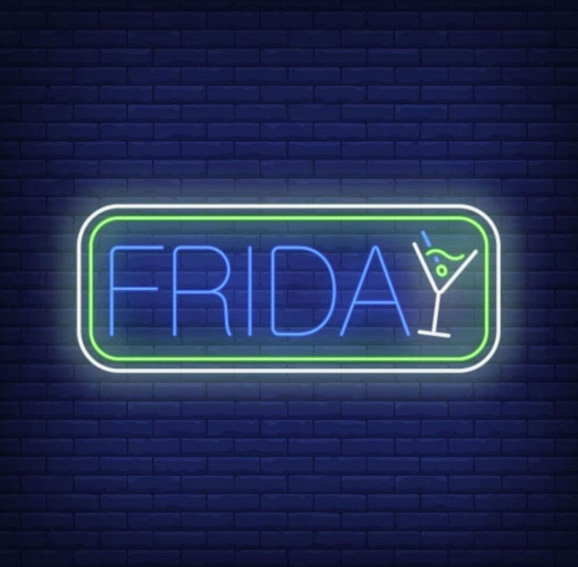 Friday neon sign Holiday neon light sign Party Led neon | Etsy