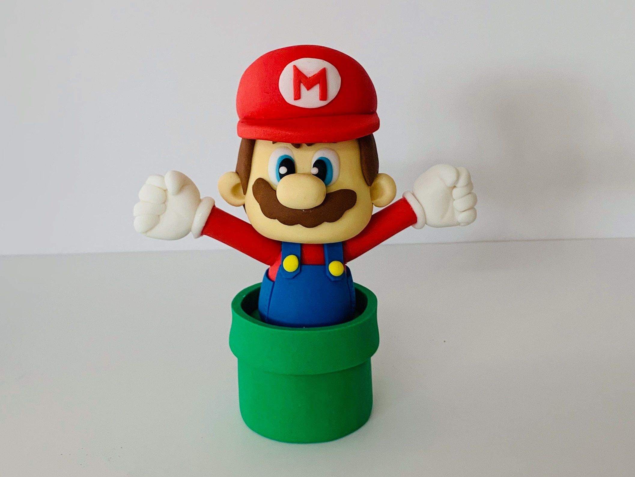 Fondant Super Mario Bros Cake Topper Decoration Set - Etsy