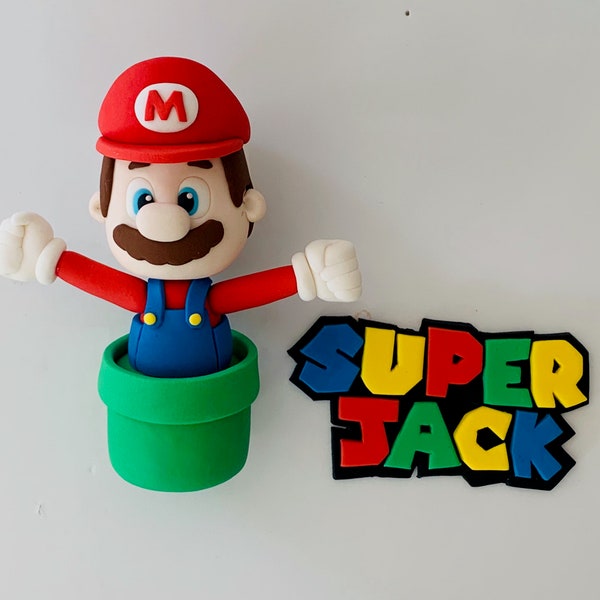 Mario Fondant Cake Topper - Etsy