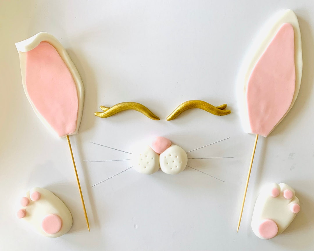 Edible Bunny Cake Topper Decorations - Etsy