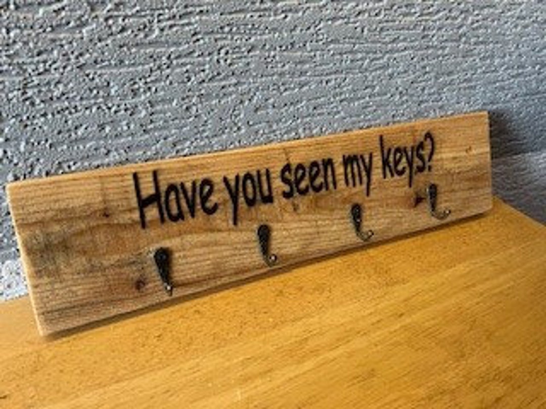 Engraved, Key Holder Hook, Recycled Wood, Key Hook, Coat Hook Sign ...