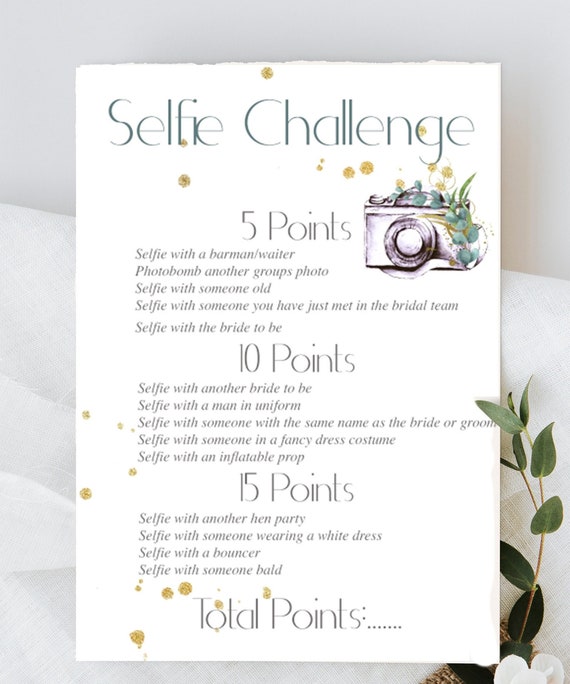 Selfie Challengehen Party Games Card Hen Party HERMENA Range | Etsy