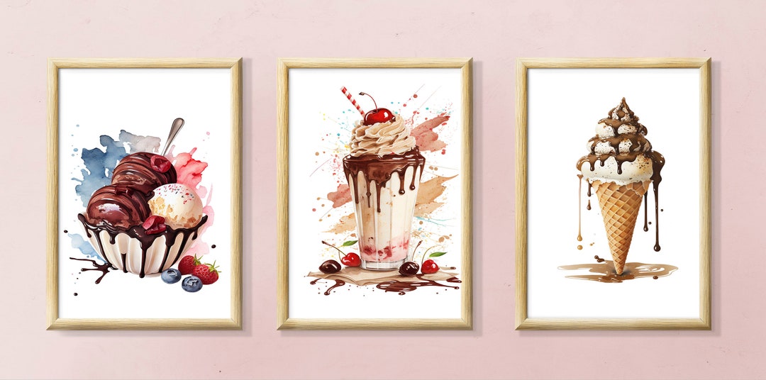 Chocolate Themed Dessert Posters , Baking Poster Prints, Mix and Match ...