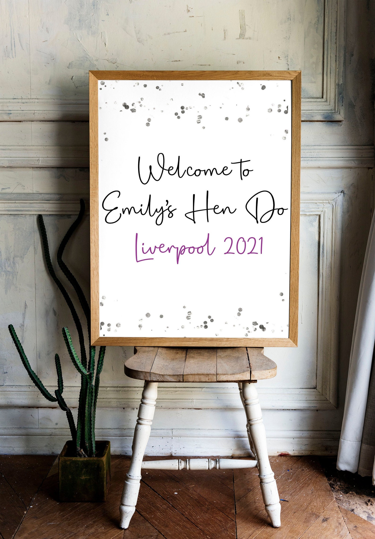 Hen Do Welcome Sign Personalised Print Hen Party Custom | Etsy