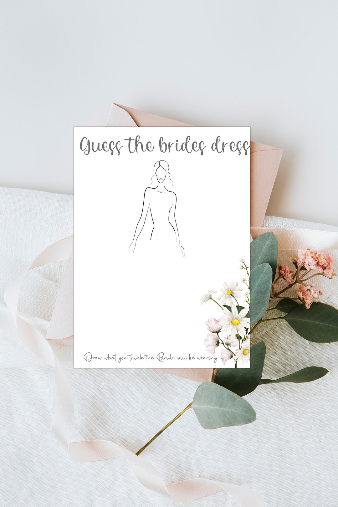 Hen Party Games, Guess the Dress, Design Card Hen Party DAISY Range ...