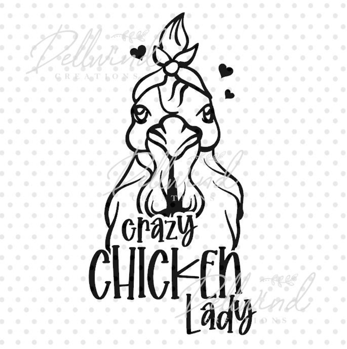 Crazy Chicken Lady graphic svg jpeg png pdf for cricut | Etsy