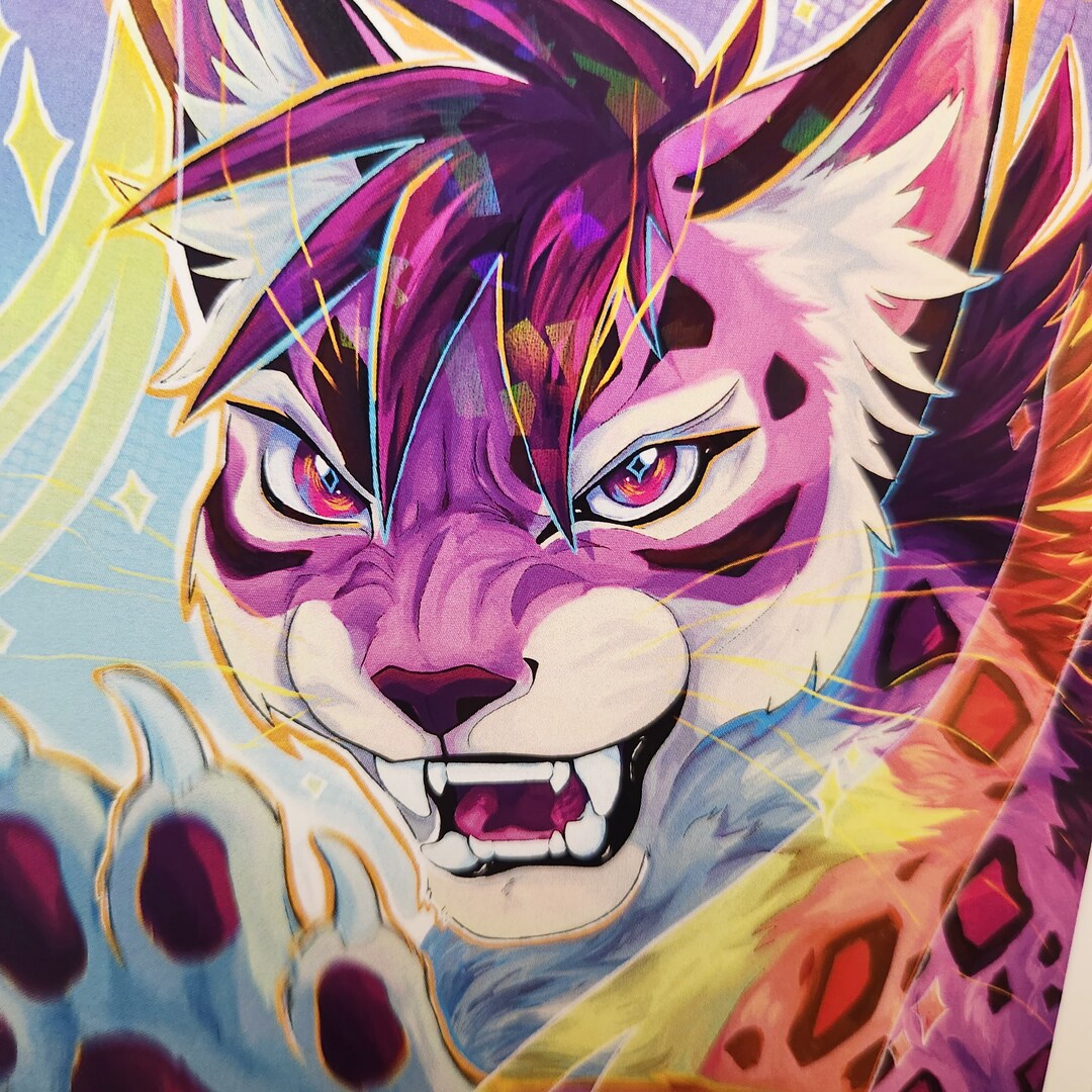 KIPO Holographic Mini Art Print, 5 X 7in, Purple Jaguar Eye - Etsy