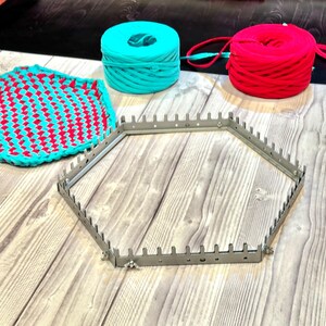 Hexagon Weaving Loom 23”, Adjustable Weaving Frame, Handicraft Weaving ...