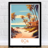Goa Travel Poster India Home Decoration Goa Wall Art Gift Wall Hanging ...