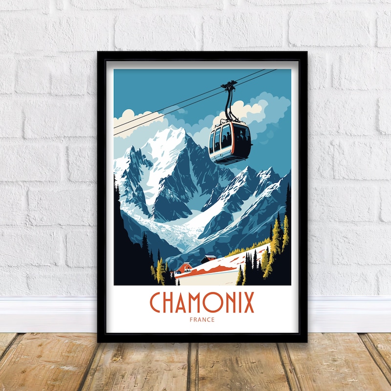 France Ski Resort Art - Etsy