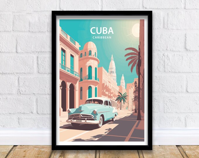 Cuba Art - Havana Art - Cuban Art Canvas - Havana Print - Old Havana ...