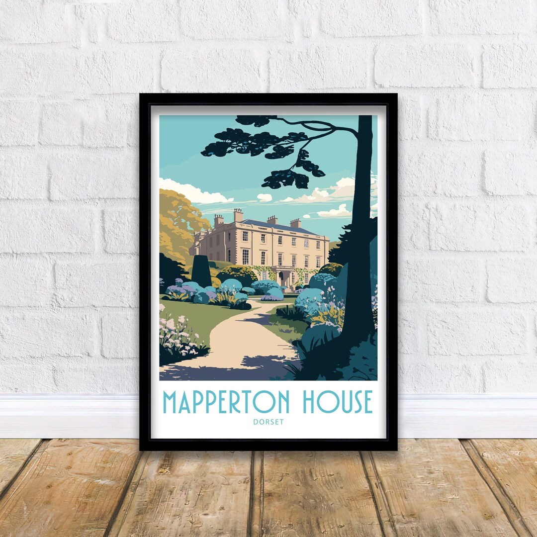 Mapperton House Travel Print Mapperton House Home Décor Mapperton House ...