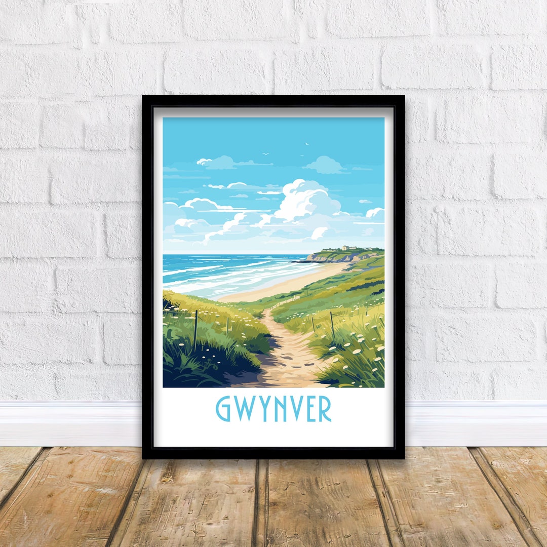 Gwynver Travel Print Gwynver Cornwall Poster Home Décor Gwynver ...